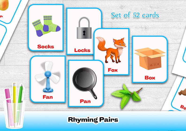 Printable Rhyming Words Game: Speech Therapy, Language Development ...