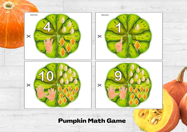 Pumpkin Math Game | Printable Counting Activity for Kids | Fall ...