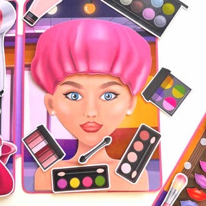 Printable Paper Doll Beauty Salon – Foldable Dollhouse Pretend Play ...