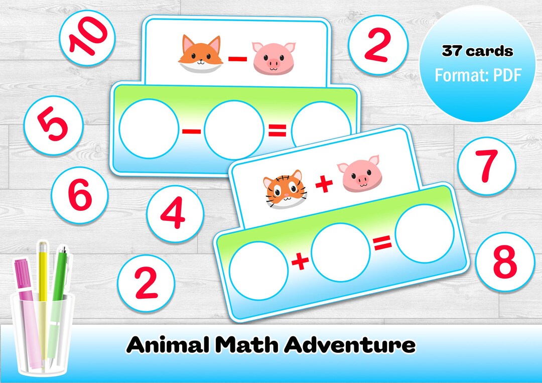 Animal Math Adventure Game: Preschool Counting, Addition & Subtraction ...