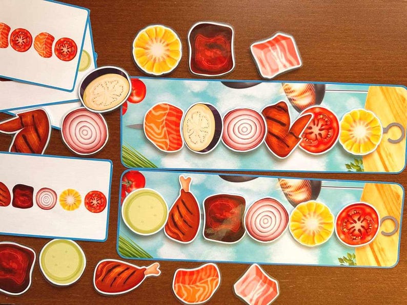 BBQ Kebab Game for Kids: Montessori Pretend Play (printable PDF) - Etsy