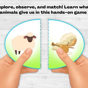 Farm Animal Matching Game: Montessori Educational Activity for ...