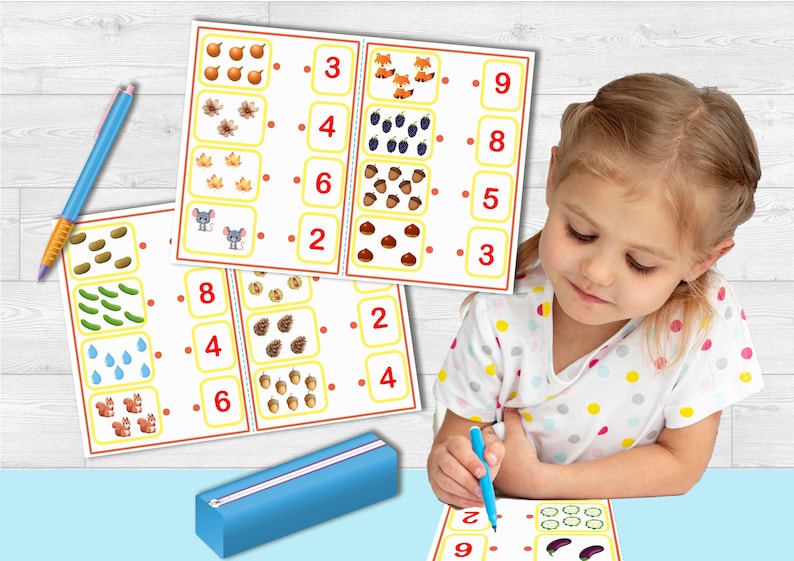 Printable Fall Math Activities for Preschoolers - Counting and Number ...