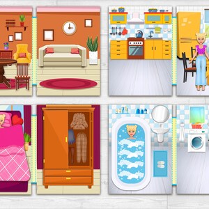 Printable Paper Dollhouse | Interactive Kids Book | Imaginative Play ...