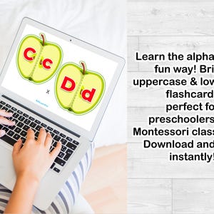 Alphabet Flashcards – Upper & Lowercase Letters, Apple Theme ...