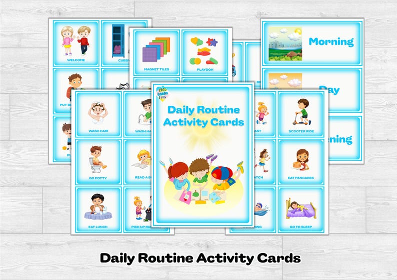 Daily Routine Cards for Kids – Morning, Day & Evening - Etsy