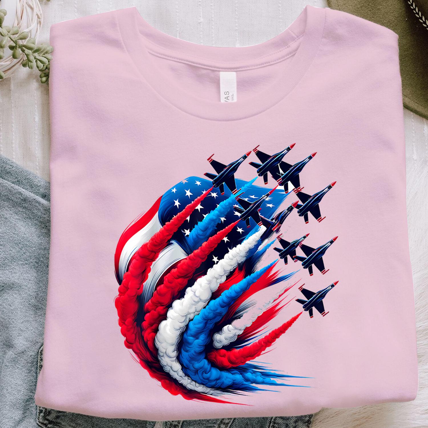 Patriotic Jet Flyover PNG: 4th of July Air Show Design (digital ...