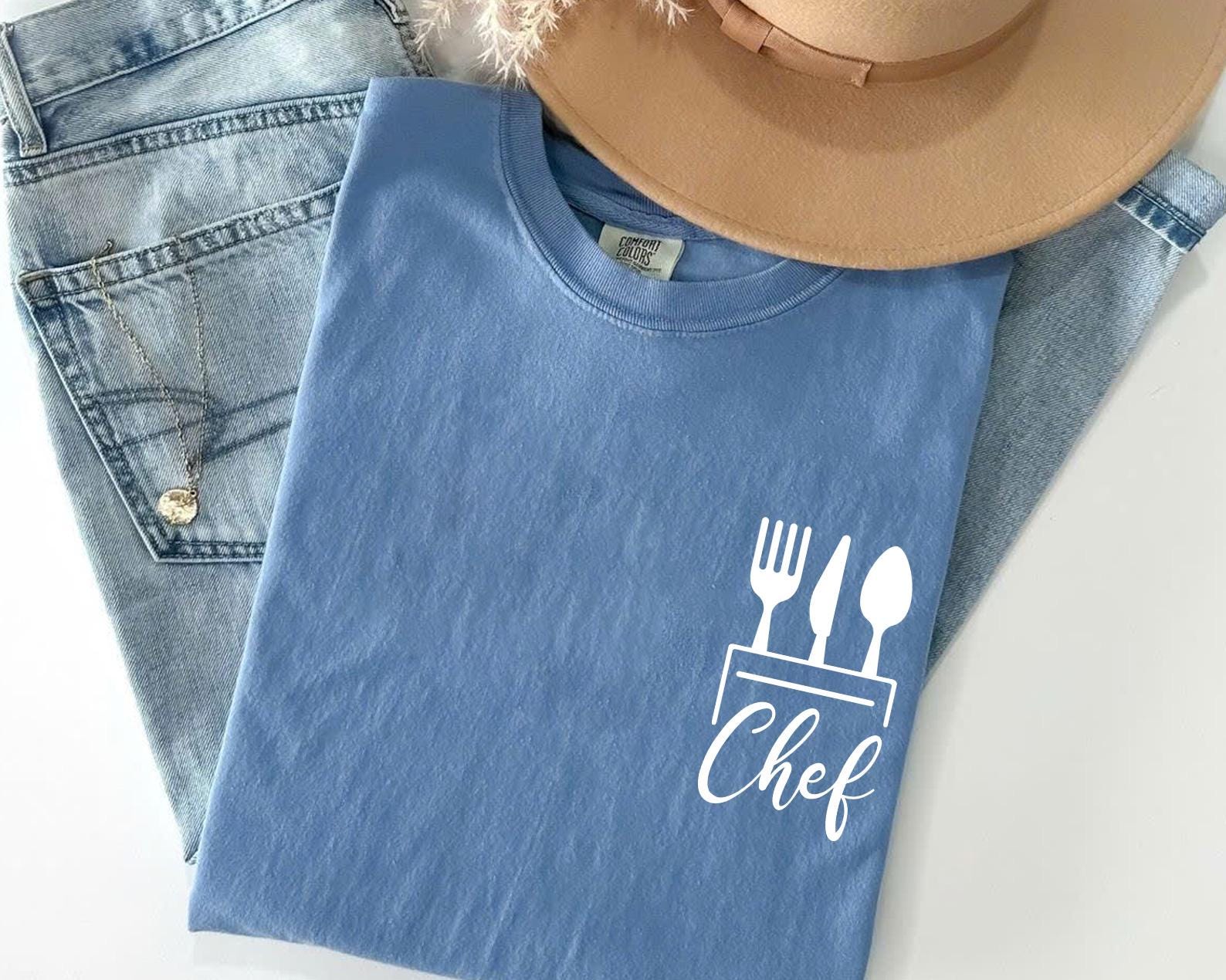 Chef Shirt, Minimalist Cooking Graphic Tee, Culinary Student Gift ...