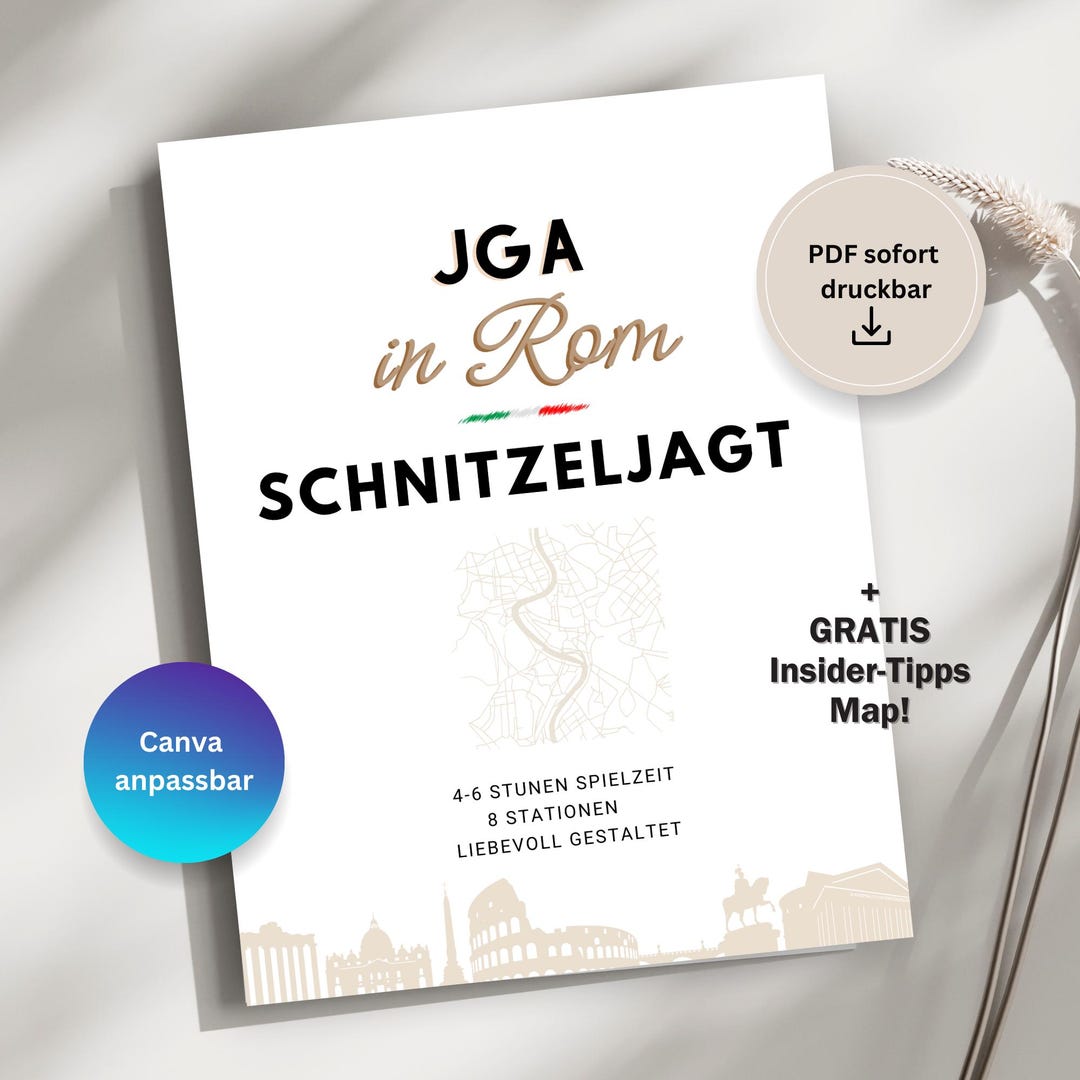 JGA Scavenger Hunt Rome – Printable PDF & Canva Template | Insider Tips ...