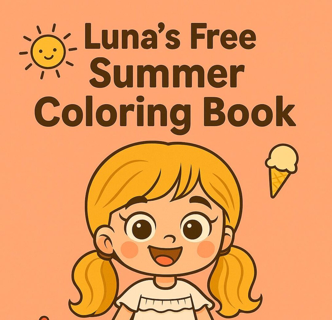 Meet Luna – Starter Coloring Pack for Kids | 8 Pages Sampler | Instant ...