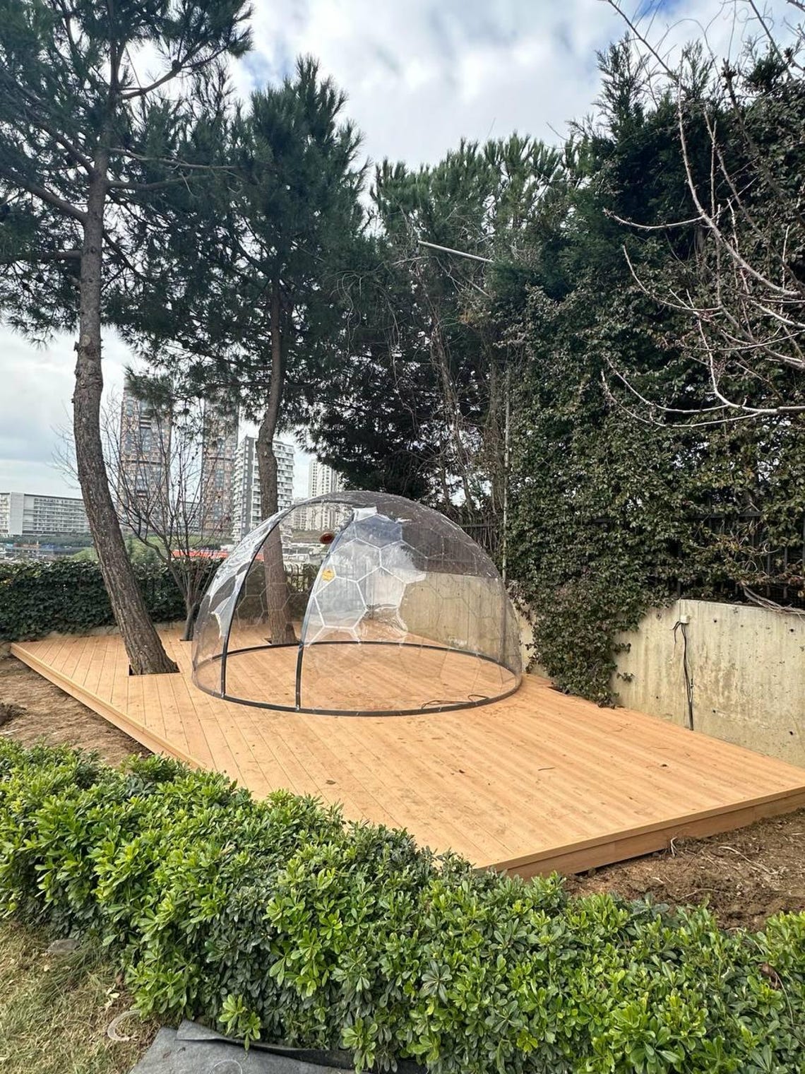 4m Geodesic Dome / Transparan Dome / Garden Dome / Bell Glass Garden ...