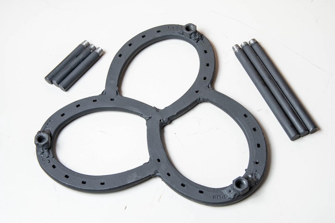 Handmade Horseshoe Dutch Oven Trivet – 2 Height Options – Cast Iron ...