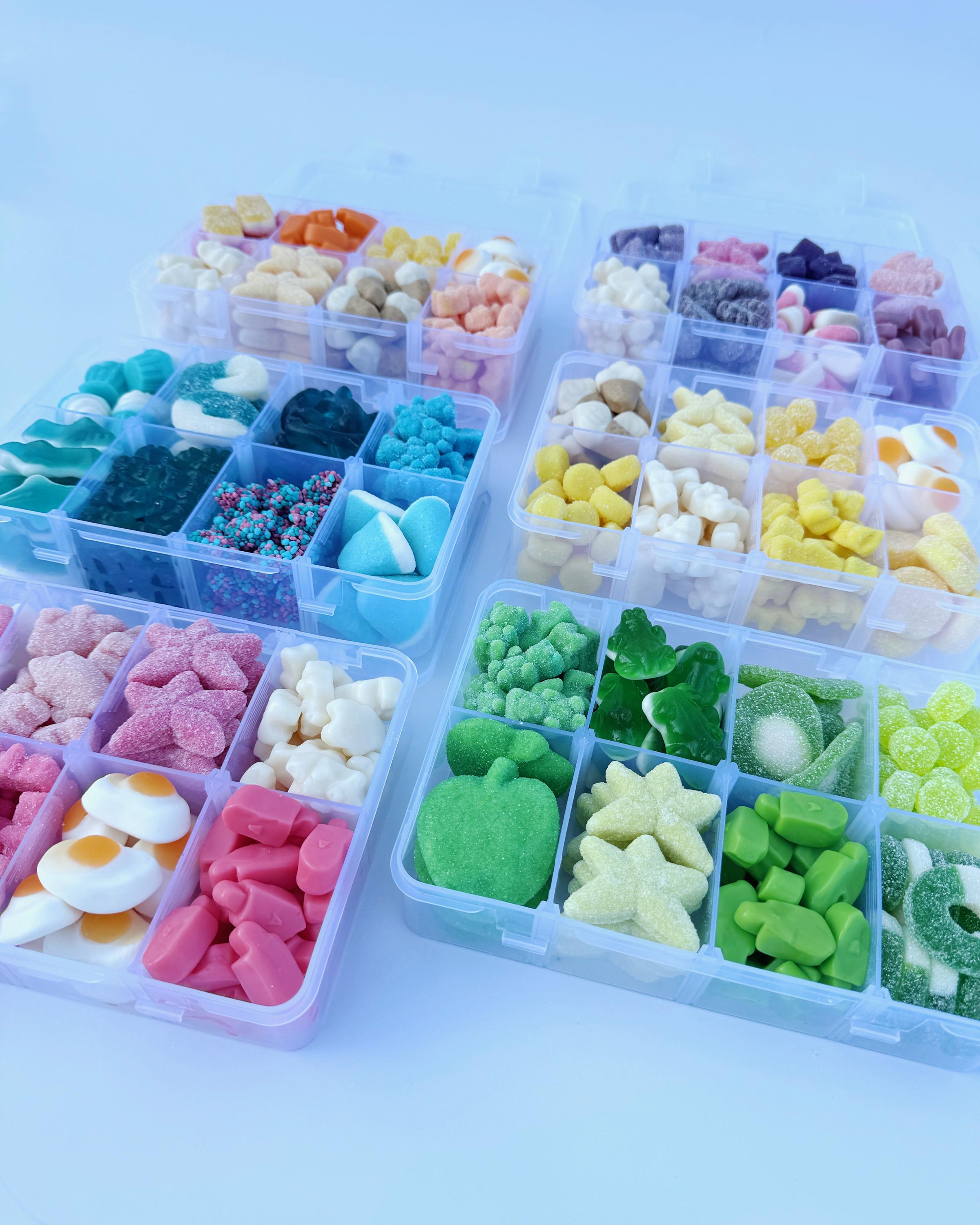 Candy Snackle Box- Custom Candy Colors Available-- Snack Box - Etsy