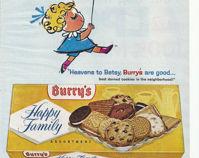 Original Vintage 1963 Ad for Burry's Cookies - Etsy