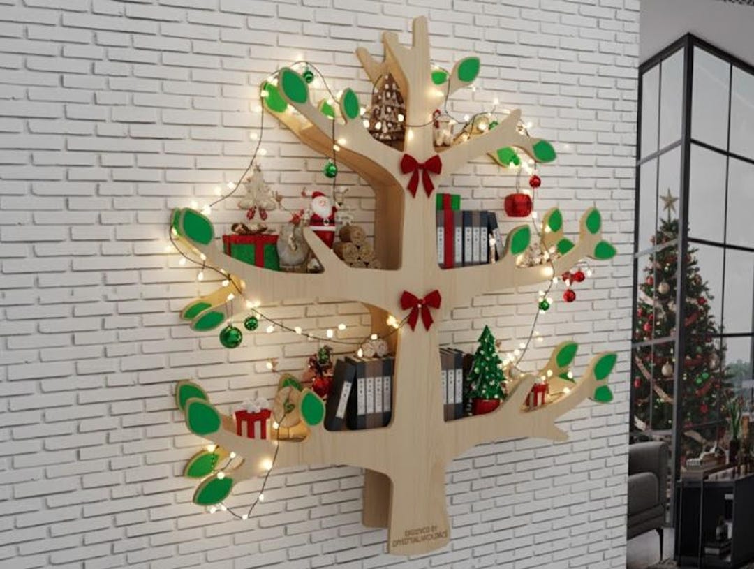 DIY Tree Wall Shelf | CNC Design Files - Etsy