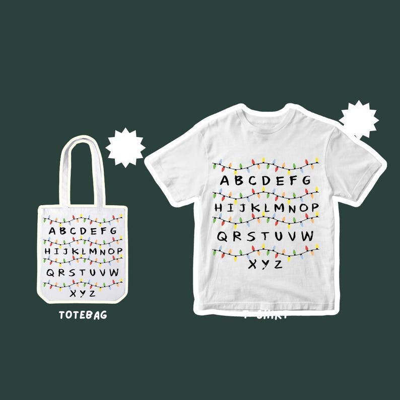 Stranger Things Lights Alphabet SVG PNG | Retro Wall Art Letter Set ...
