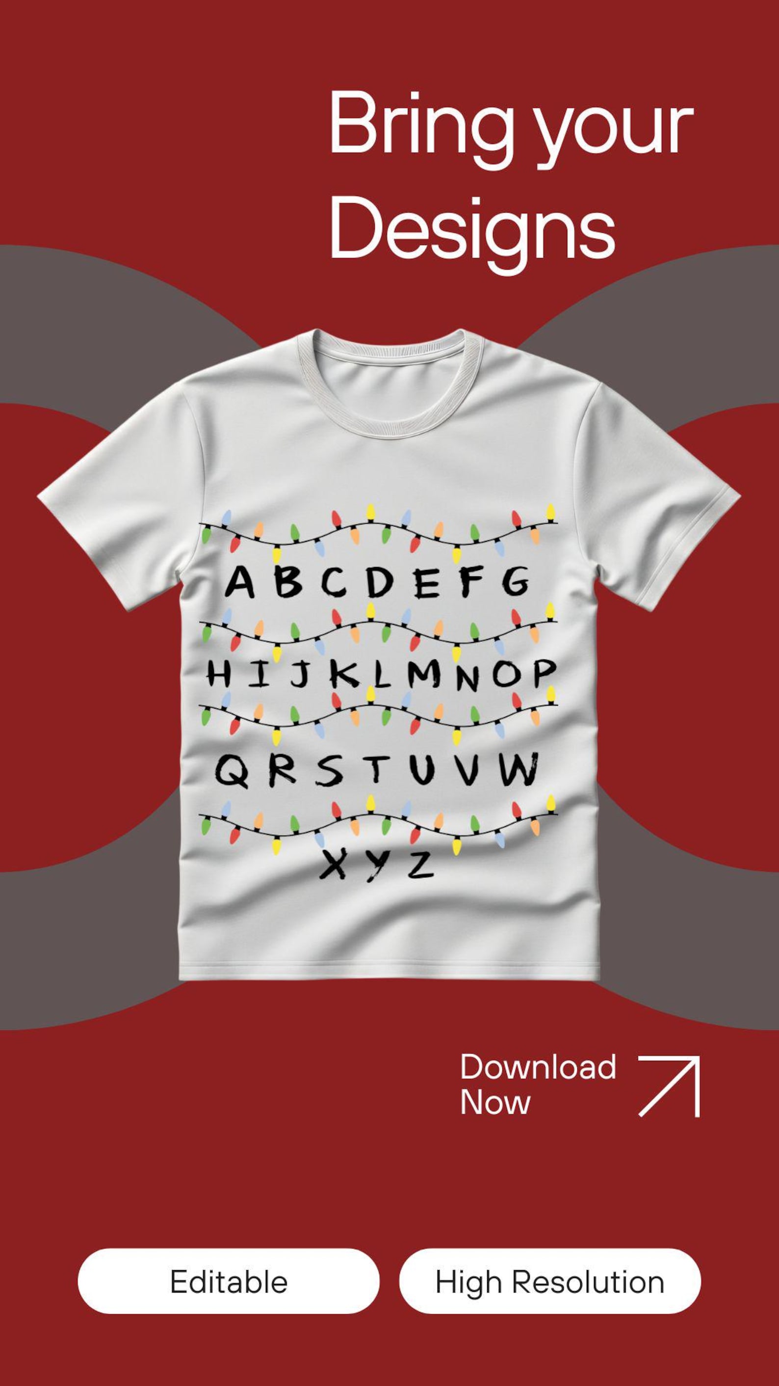 Stranger Things Lights Alphabet SVG PNG | Retro Wall Art Letter Set ...