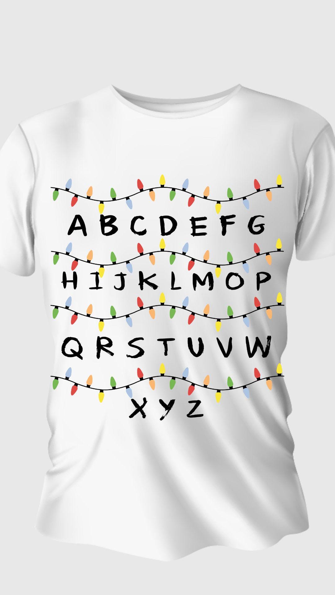 Stranger Things Lights Alphabet SVG PNG | Retro Wall Art Letter Set ...