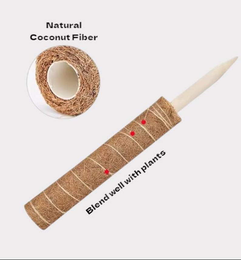 50cm Natural Bendable Coco Coir Pole – Flexible Coconut Fiber Plant ...