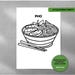 Digital Pho Food Colouring Pages - Vietnamese Digital Download Pages ...