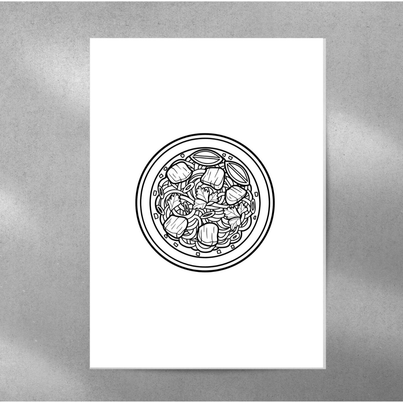 Digital Pho Food Colouring Pages - Vietnamese Digital Download Pages ...