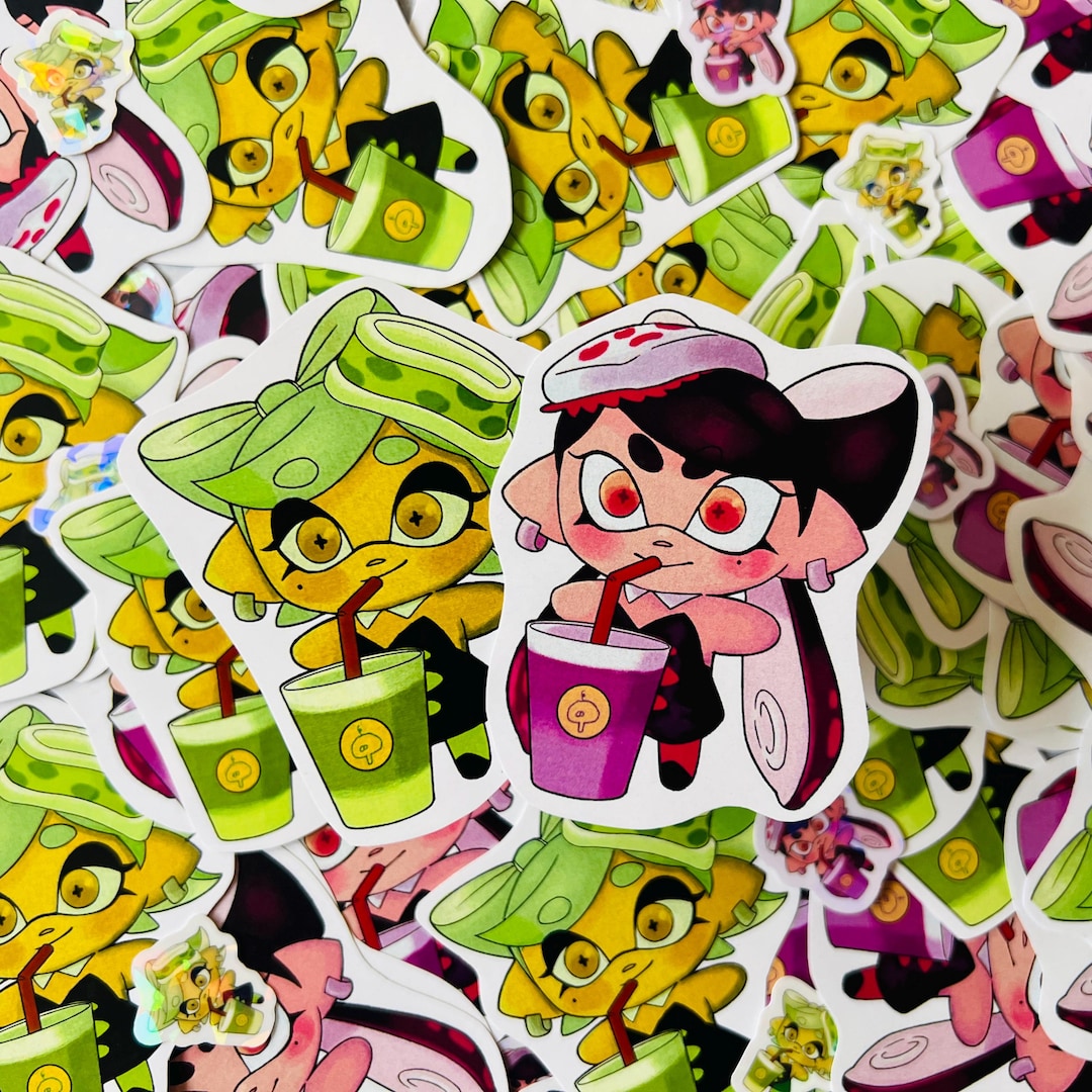 Curse Callie and Marie Plush That Drinks Your Soda- Sticker - Etsy