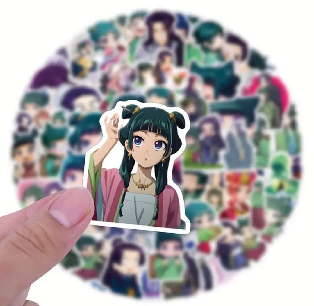 Kawaii Anime Character Stickers: Matte PVC, DIY Crafts (10 Pcs) - Etsy