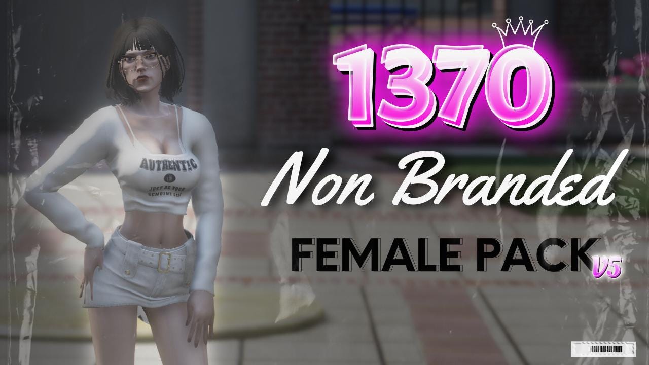 1370 - Female TOS Non-branded Clothing Pack V5 | Best Fivem Non-branded Clothing Pack Male GTA ...