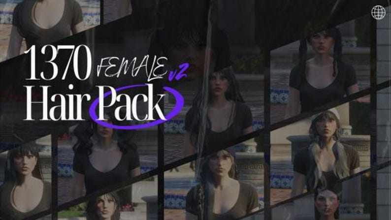 Female Hairstyle Pack V2 | +127 Hairstyles (MP Female) | Fivem GTA V RP ...