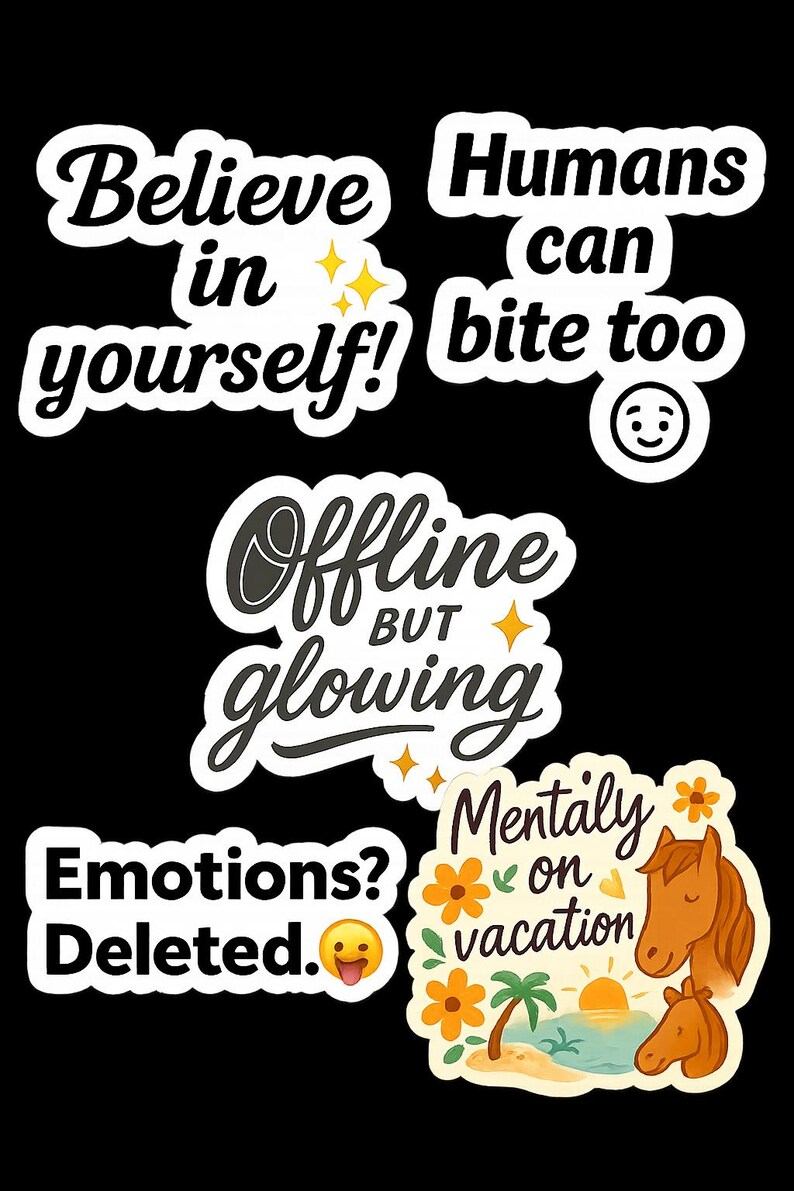 Shirt PNG Quotes + FREE Sticker Sheet | Motivational Digital Bundle - Etsy