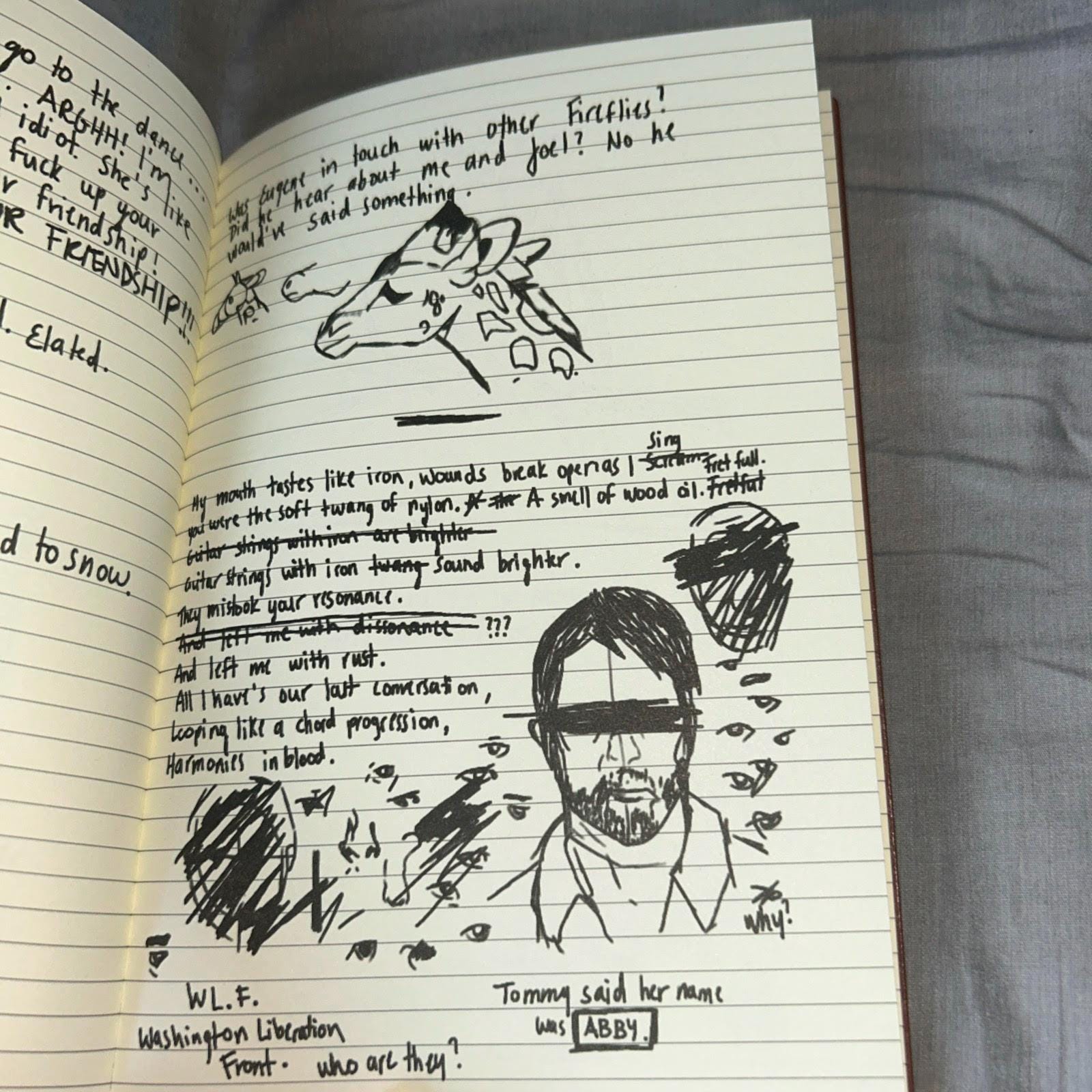 The Last of Us Part 2 Ellie's Journal Replica - Ellie's Tattoo Cover 62 ...