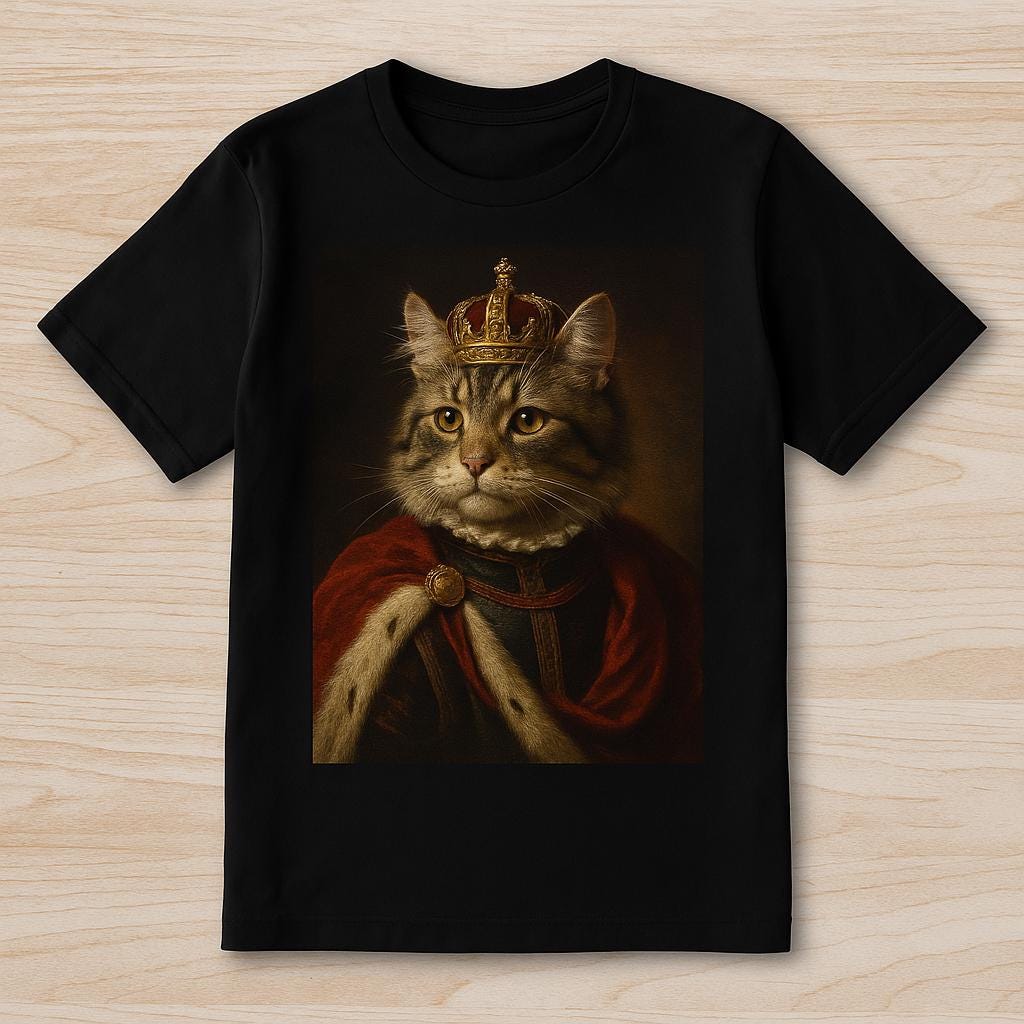 Royal Cat Clipart Bundle – King, Queen & Knight Cat Portraits – Vintage ...