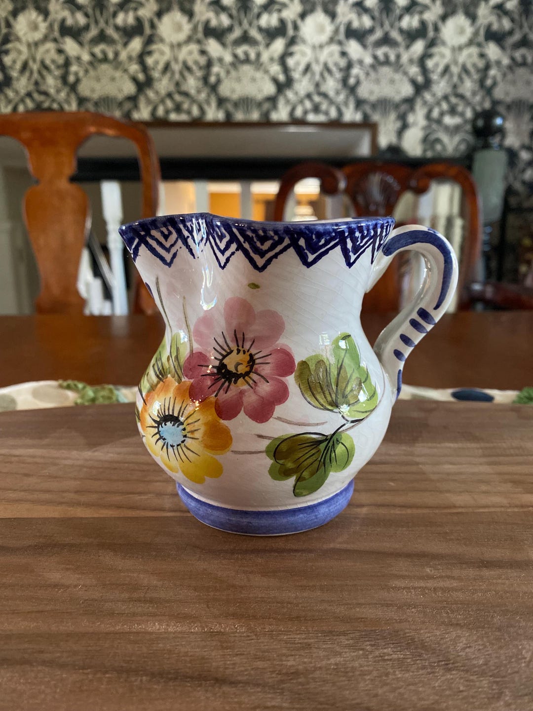 Vintage Bassano Italy Hand Painted Ceramic Vase – Small Decorative ...