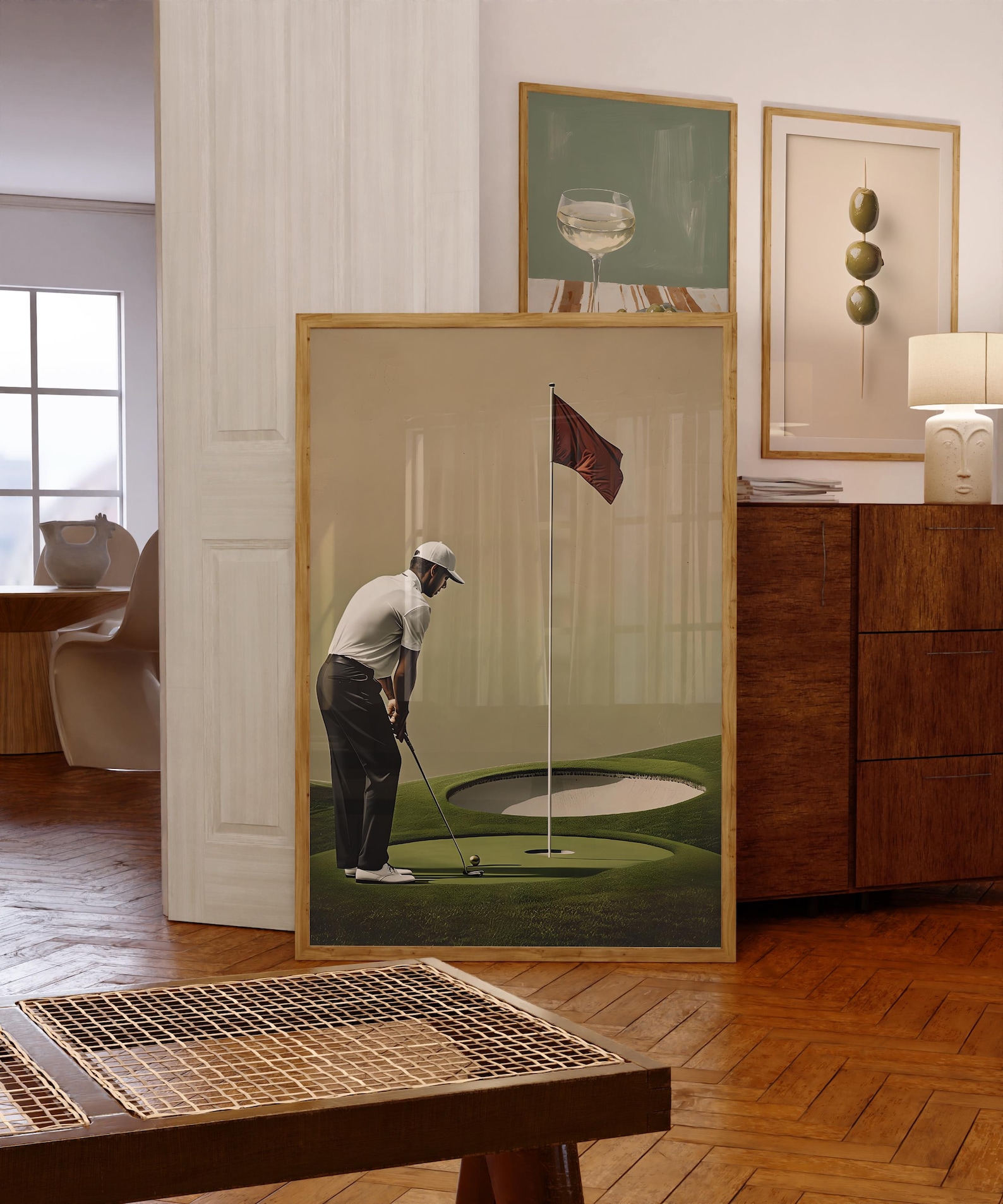 Golf Poster, Vintage Golf Player Wall Art, Office Golf Decor, Golf Gift ...