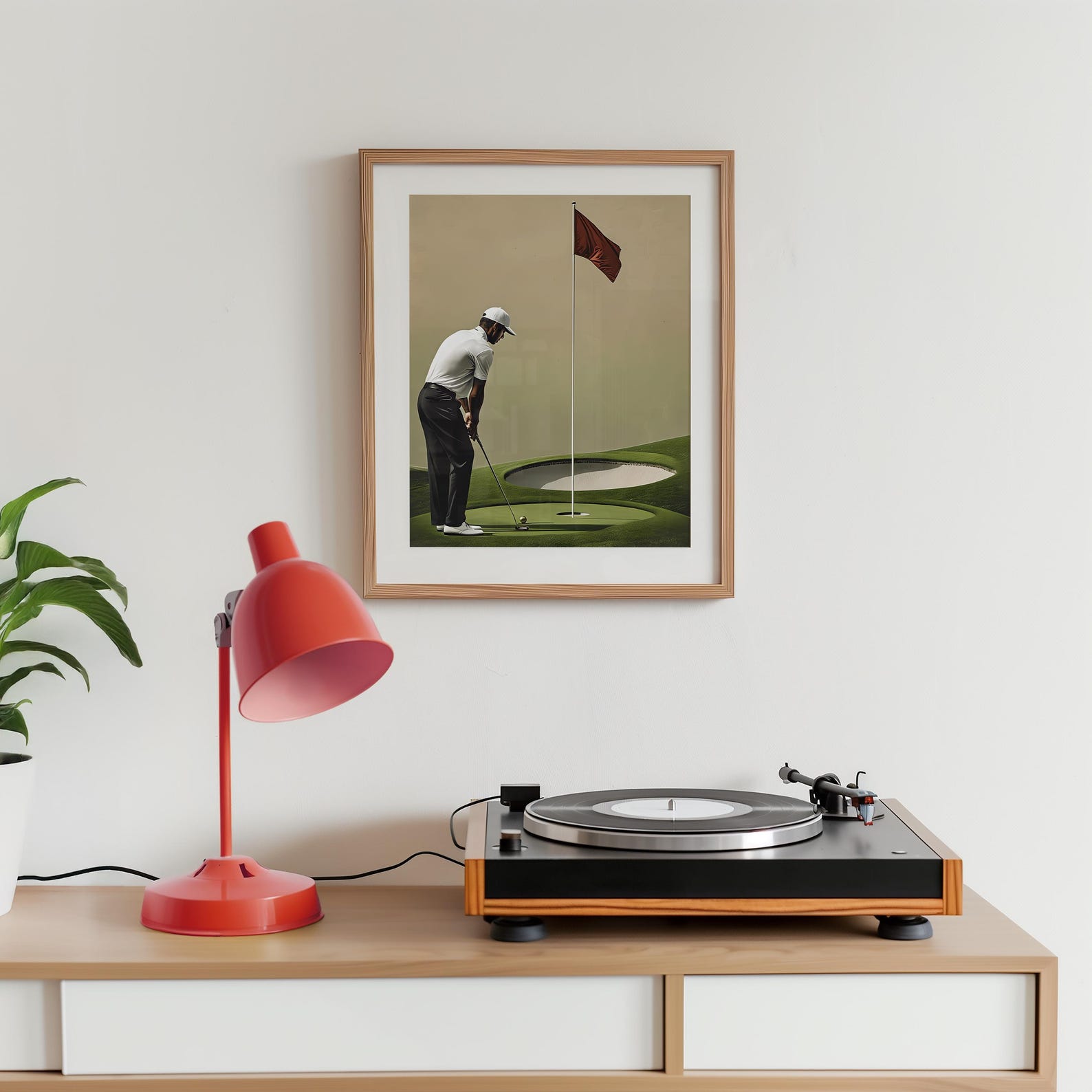 Golf Poster, Vintage Golf Player Wall Art, Office Golf Decor, Golf Gift ...