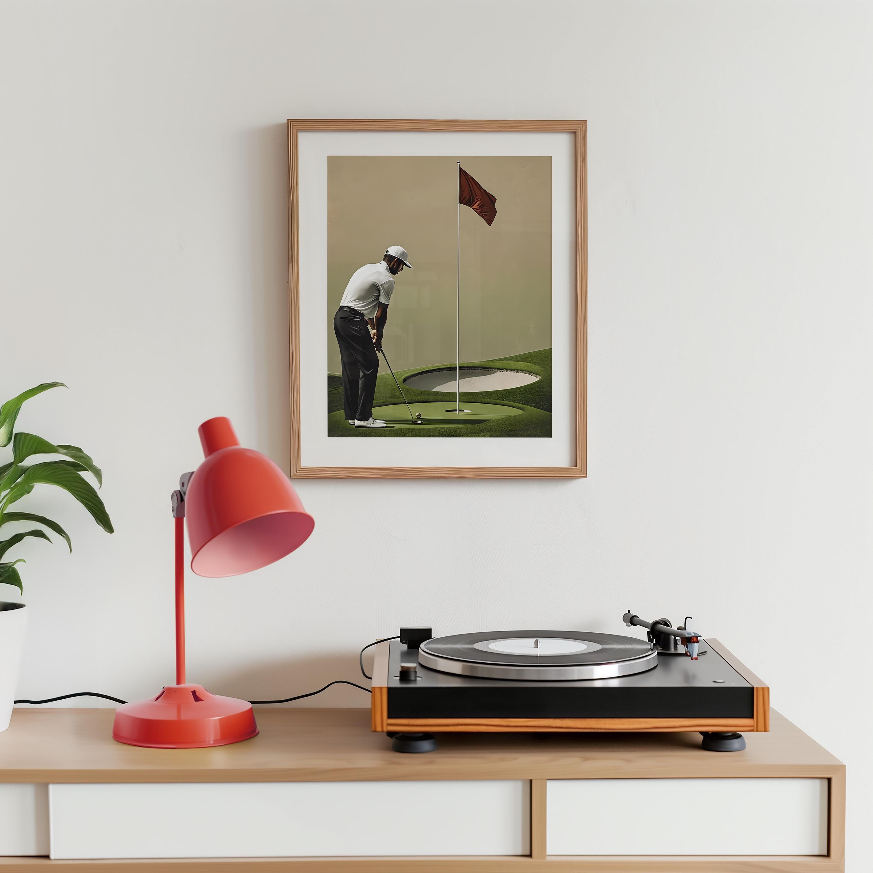 Golf Poster, Vintage Golf Player Wall Art, Office Golf Decor, Golf Gift ...
