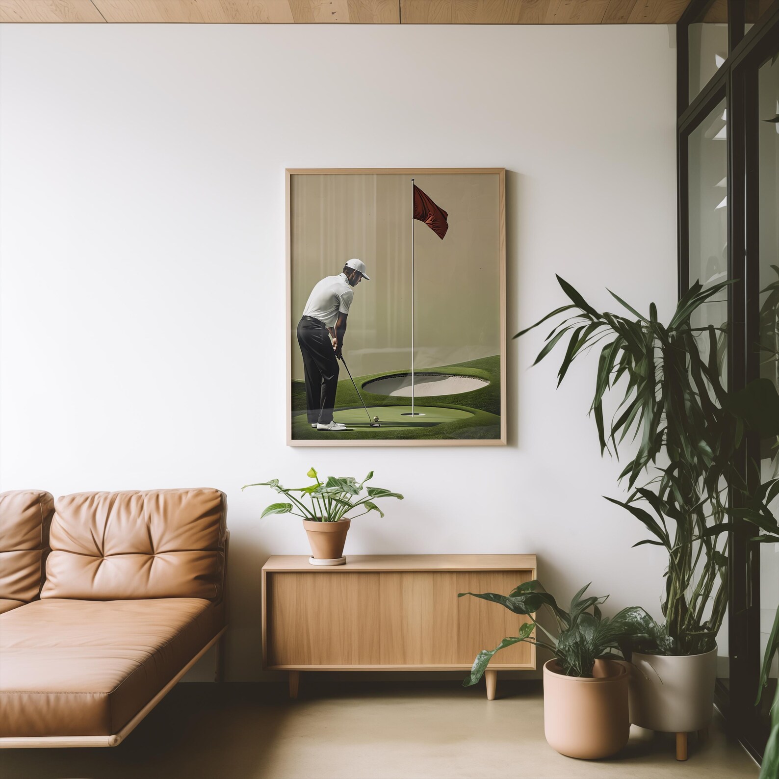 Golf Poster, Vintage Golf Player Wall Art, Office Golf Decor, Golf Gift ...