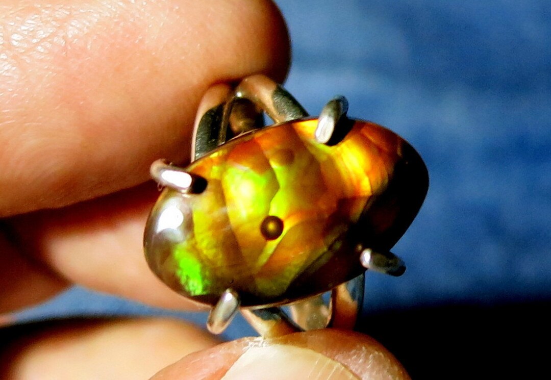 Fire Agate Ring Fire Agate Jewelry Solitaire Ring - Etsy