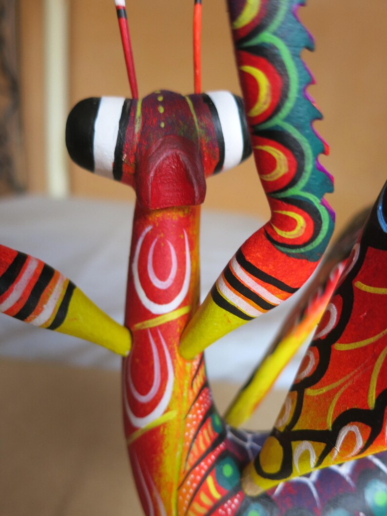 Wooden Mexican figures insect sculpture art of oaxaca | Etsy