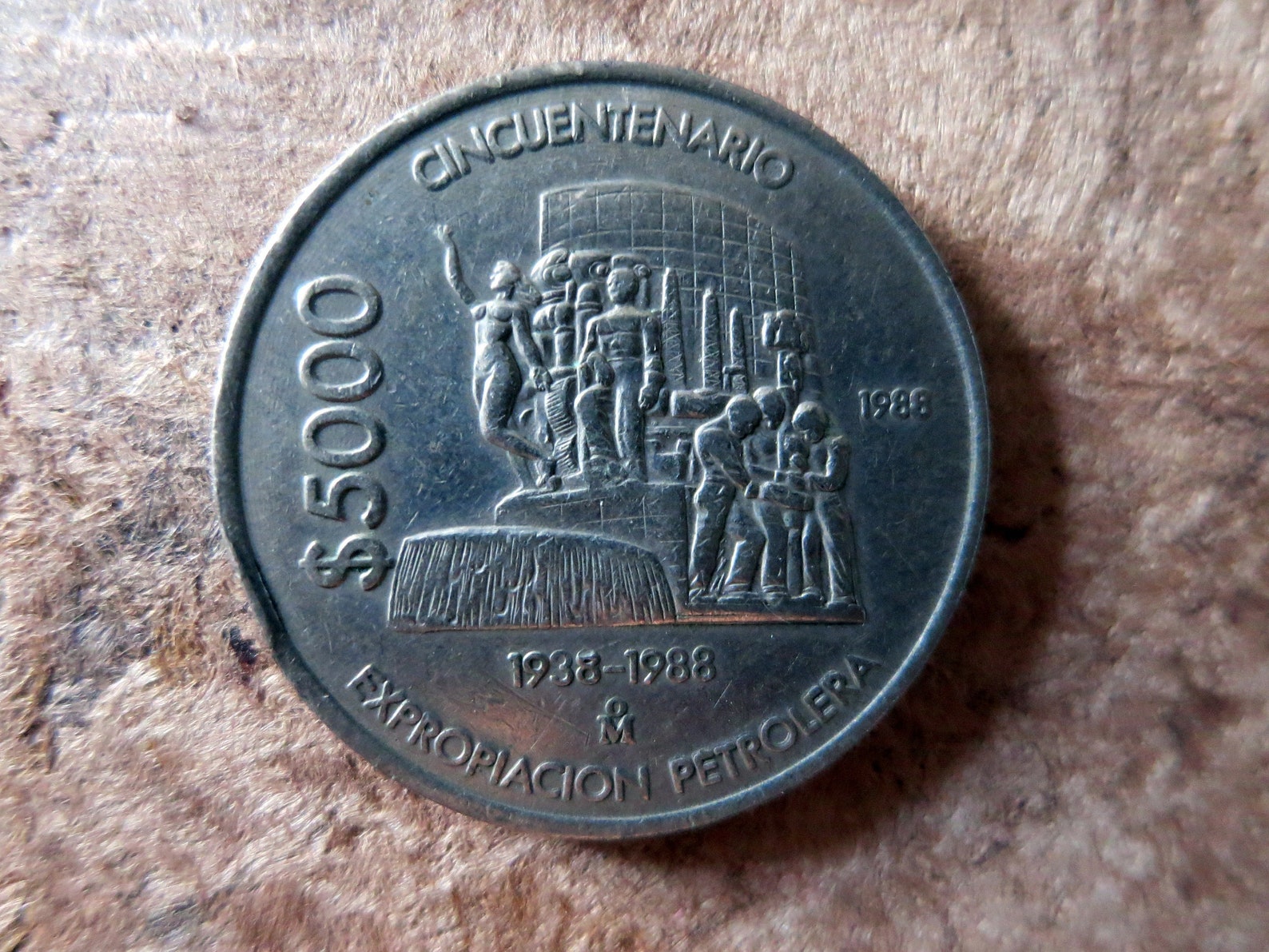 1988 Mexican Coin 5000 Pesos Anniversary of Oil Expropriation - Etsy