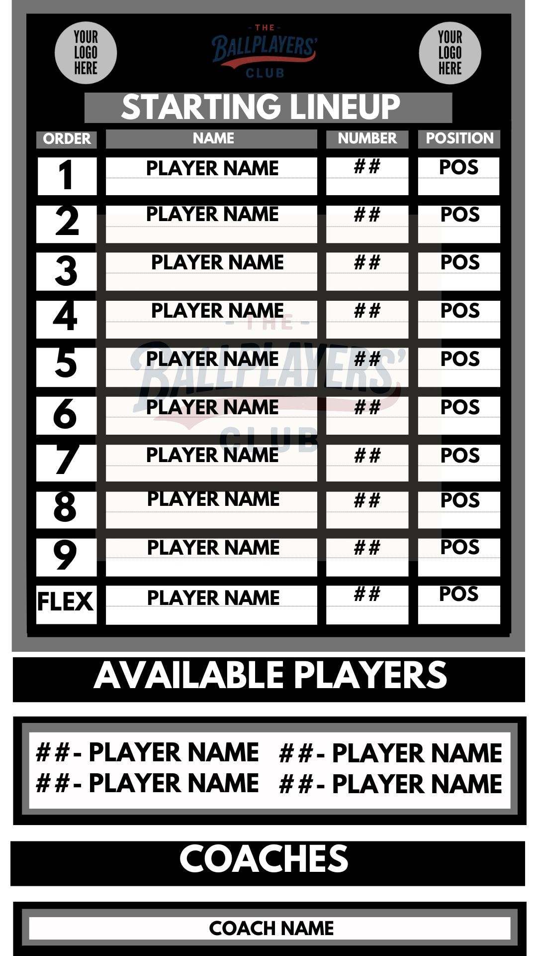 Baseball/softball Lineup Card Handouts - Etsy