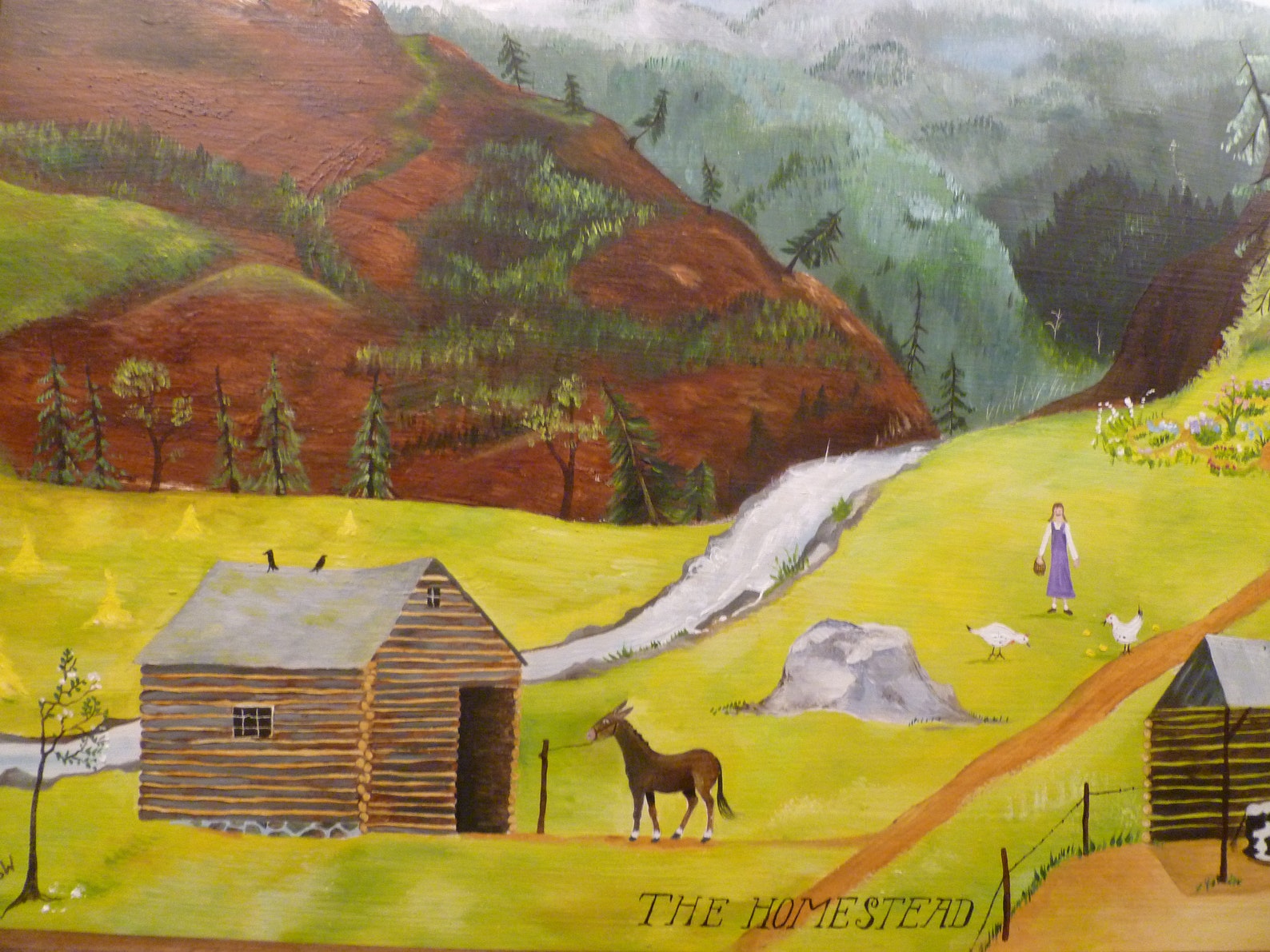 The Homestead -folk Art Painting - Etsy
