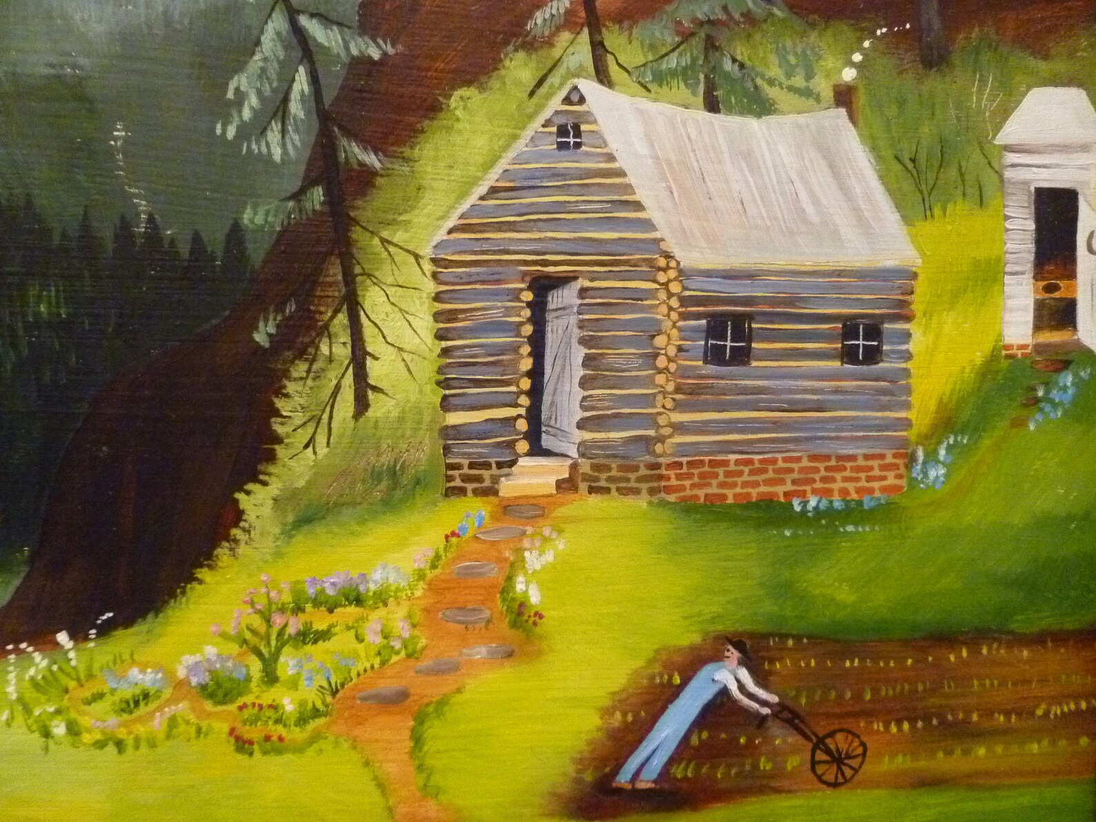 The Homestead -folk Art Painting - Etsy