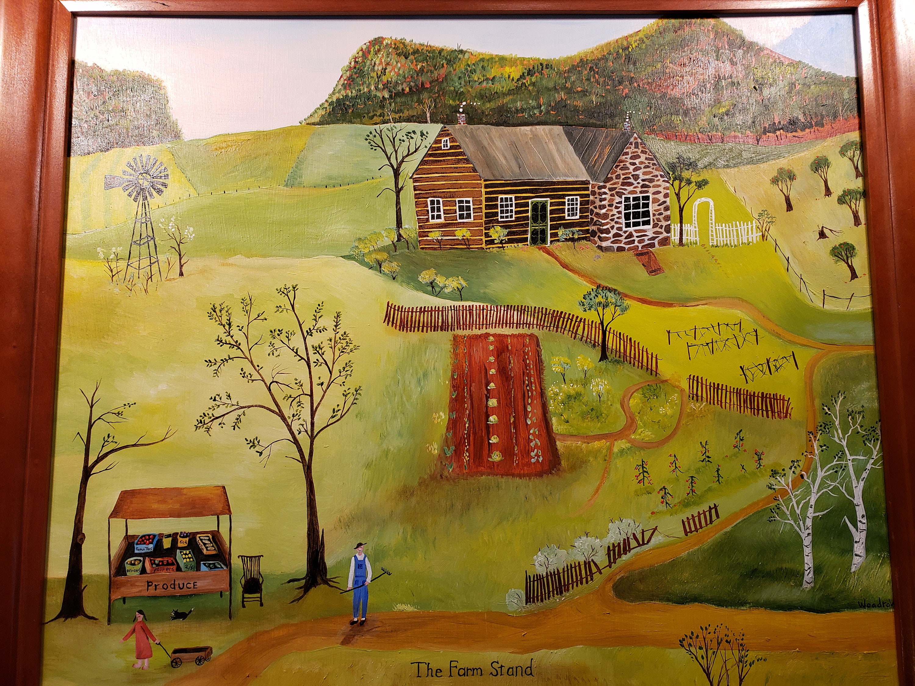 American Farm Folk Art Paintings
