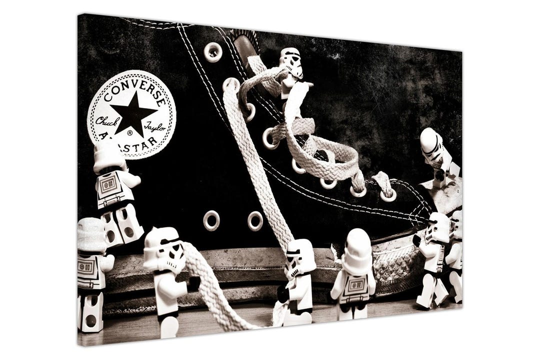 Stormtrooper Converse Canvas Wall Art Picture & Poster for Living Room ...