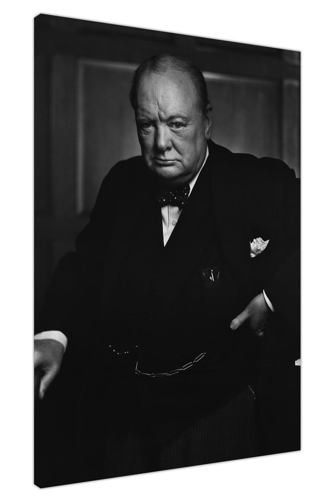 Sir Winston Churchill Portrait Canvas Wall Art Picture and Poster for ...