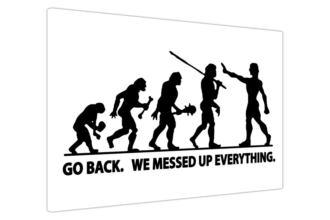 Darwin Evolution Concept Design Canvas Wall Art Picture and Poster for ...