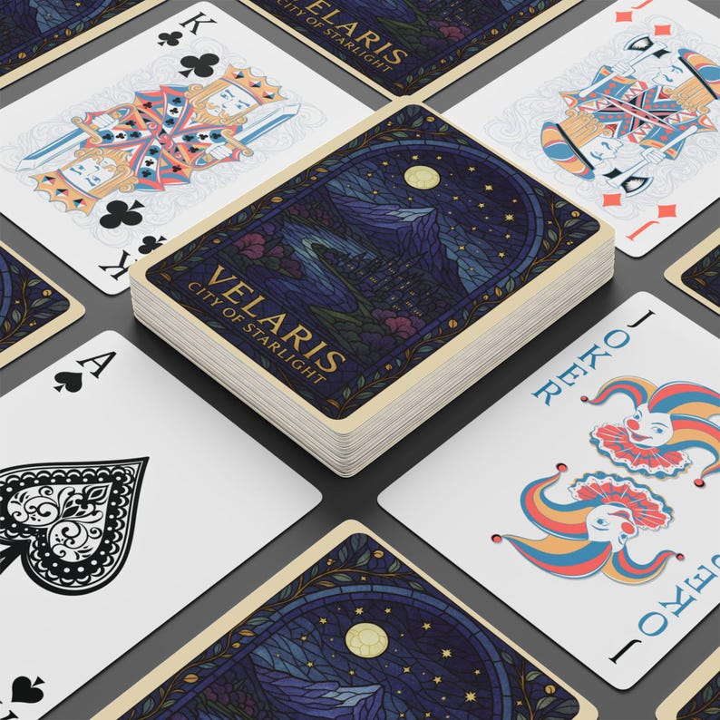 Velaris Playing Cards, ACOTAR Night Court Deck, City of Starlight Gift ...