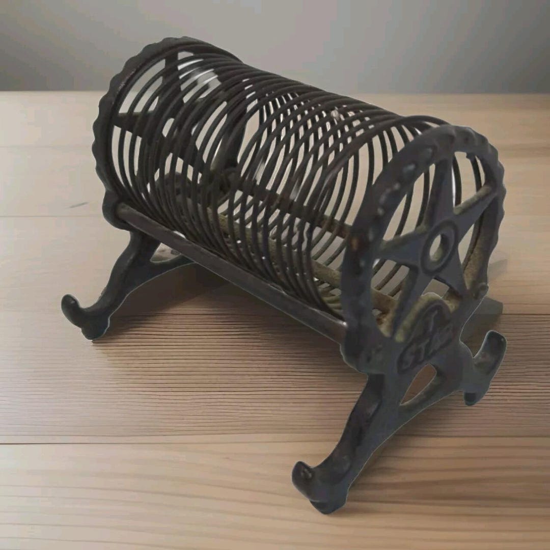 Antique Victorian 1894 Letter Holder Slotted Star Cast Iron Spring ...