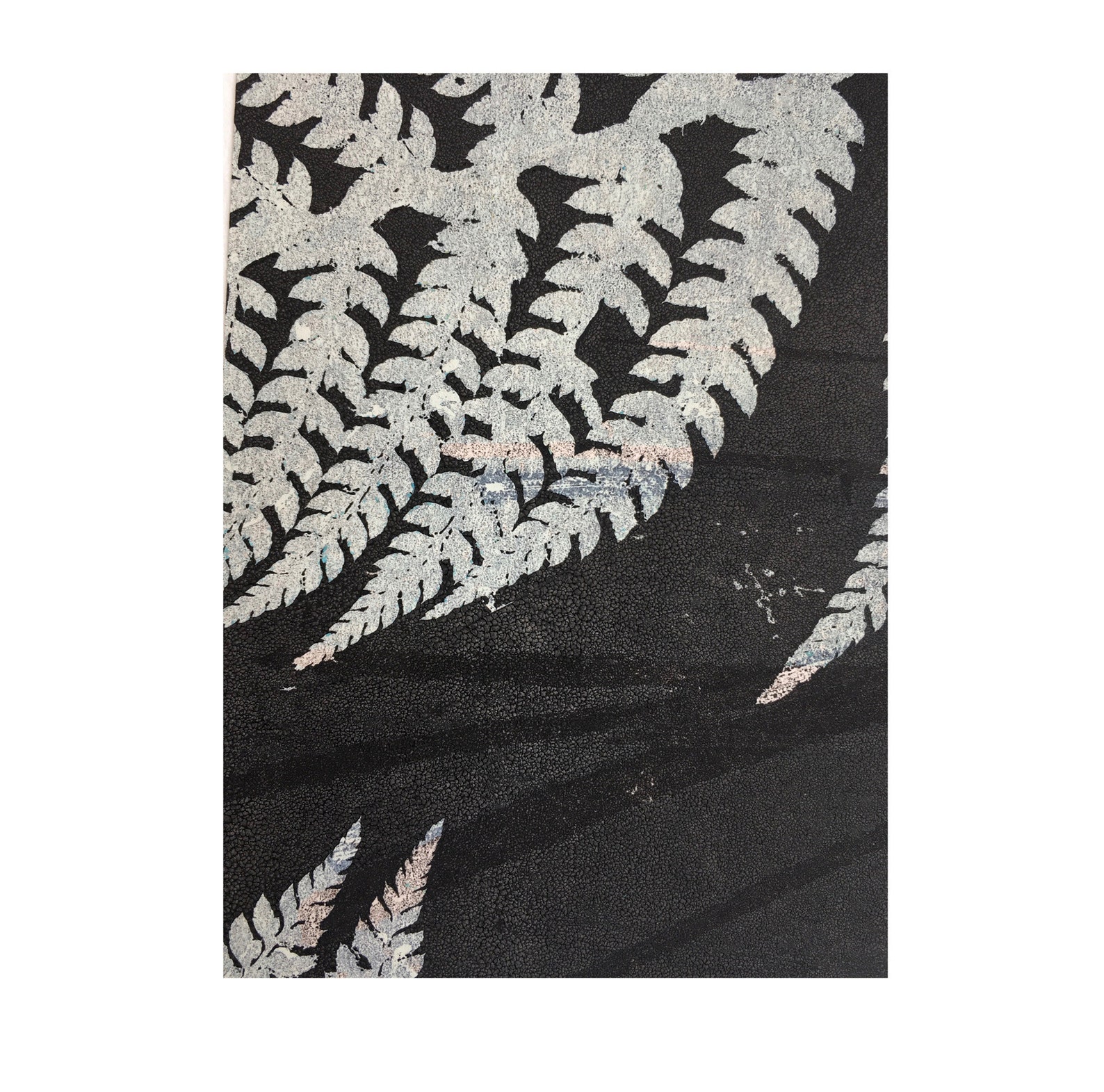 Original Fern Leaf Print. Small Hand Printed Botanical Monotype Print ...